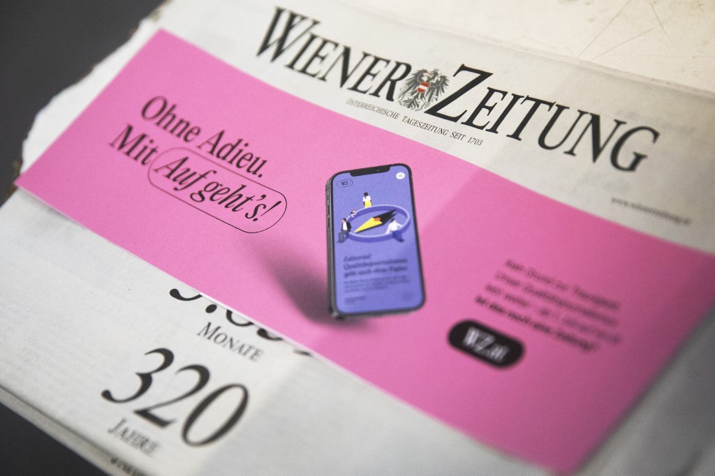 Wiener Zeitung, diario más antiguo del mundo, publicó su última edición