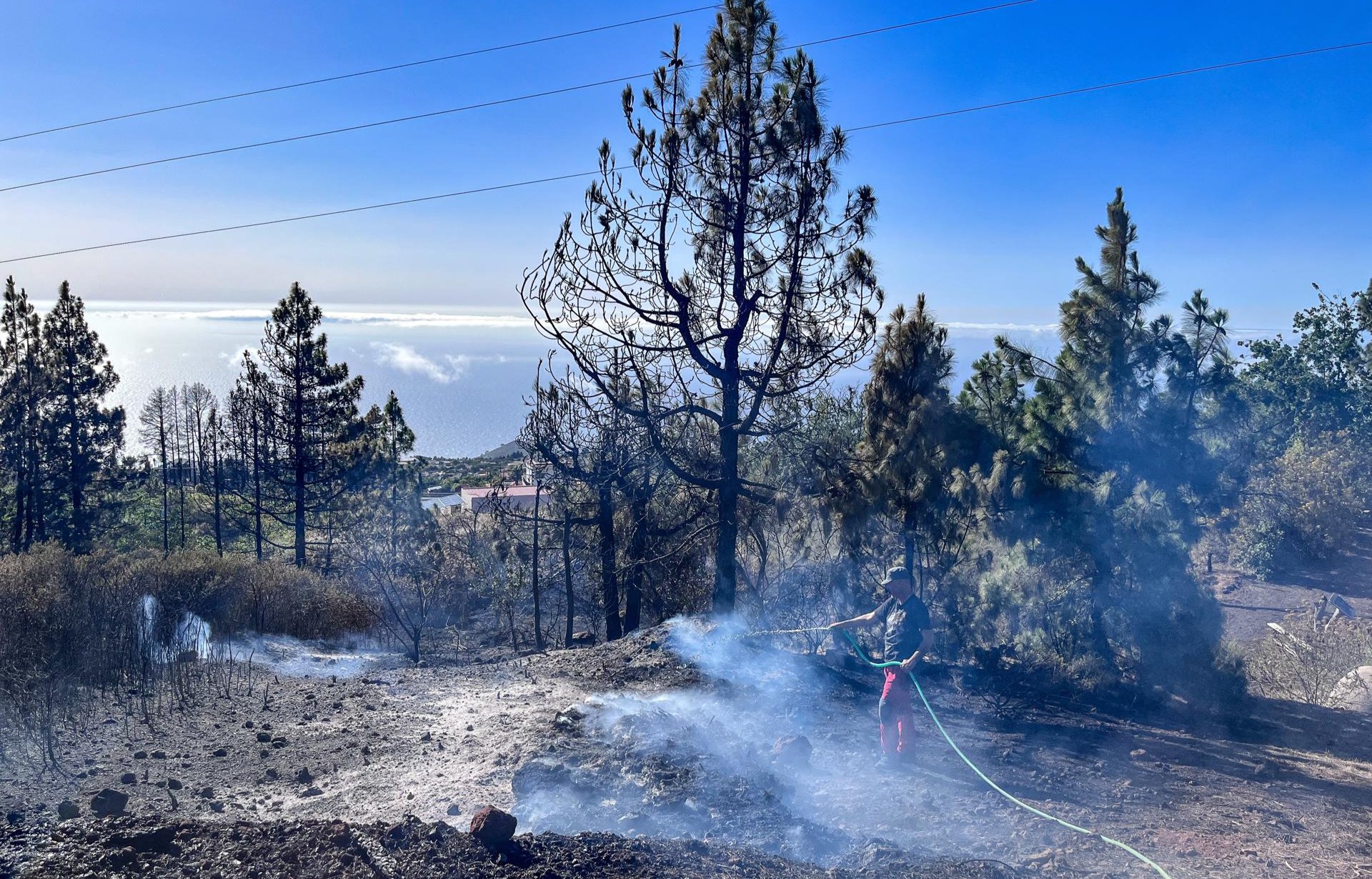 El incendio de Canarias ralentiza su avance este domingo