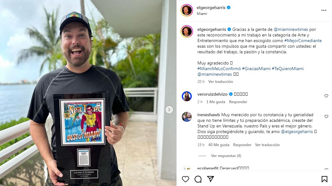 George Harris fue reconocido como el mejor comediante de Miami
