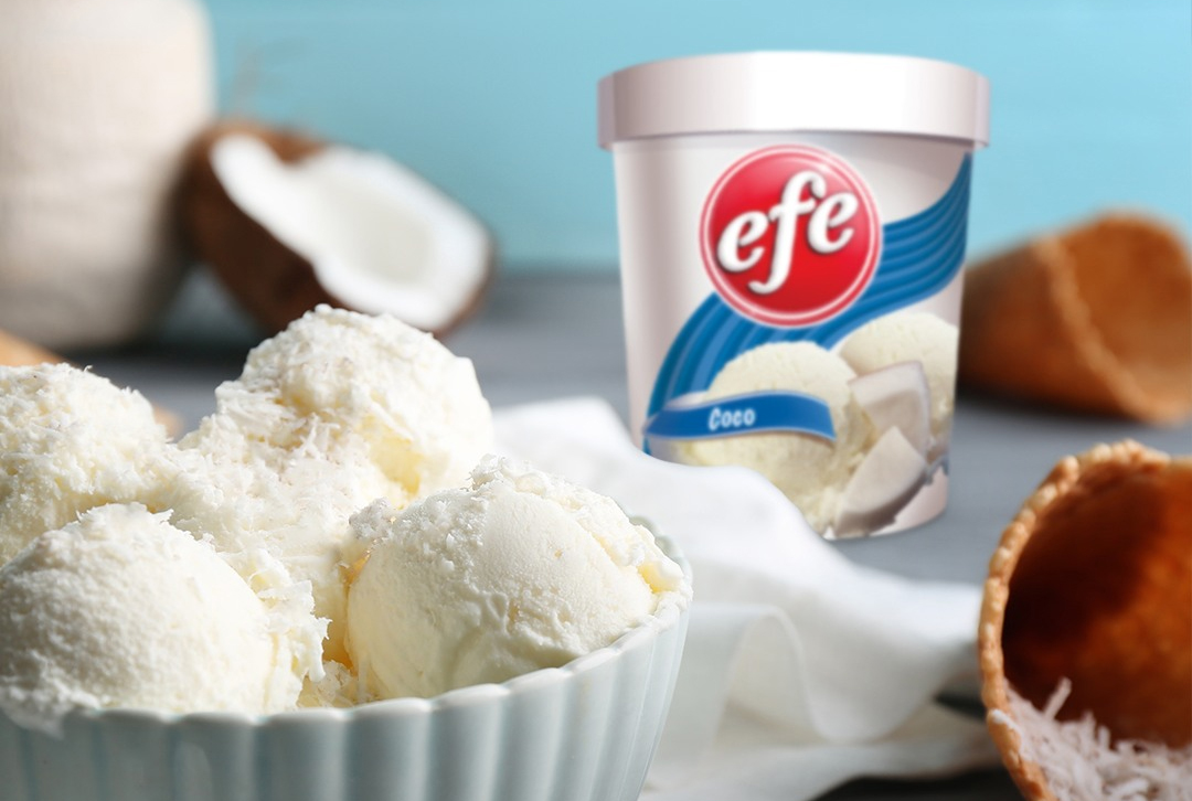 Cremoso helado de coco marca Efe regresa al mercado venezolano